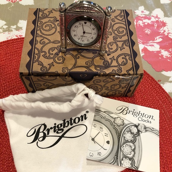 Brighton | Accessories | Brighton Silver Clock New In Box With Tags ...
